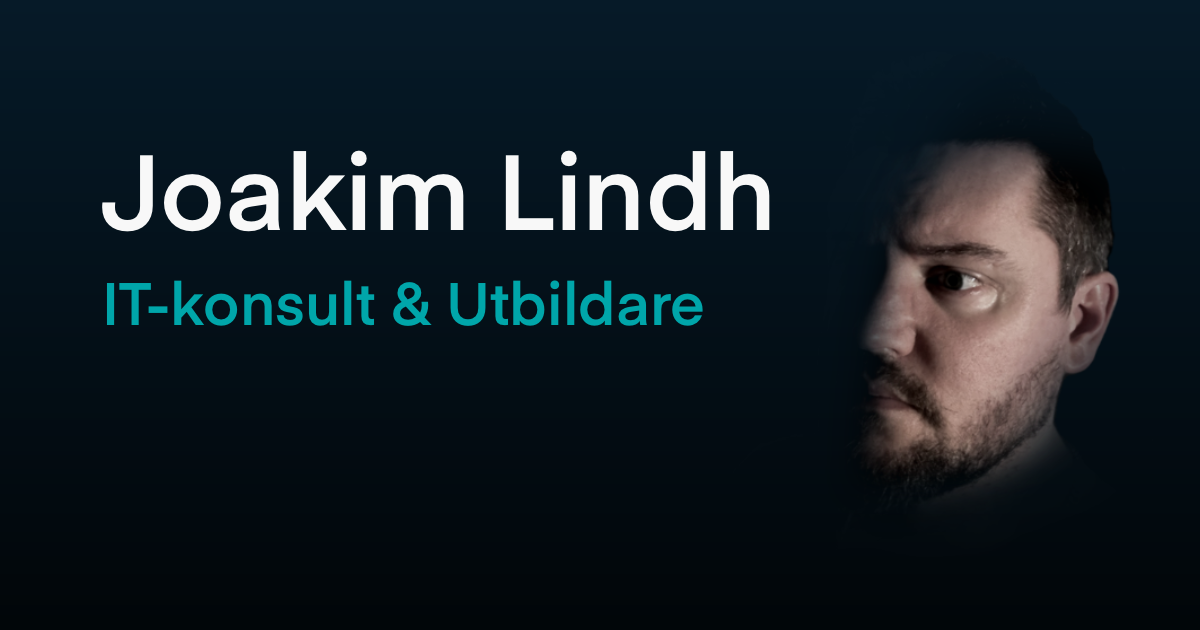 Joakim Lindh | Webbutvecklare & IT-konsult i Västerås